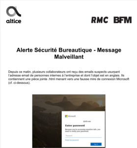 Altice s'inquiète d'une campagne de phishing | Reflets.info